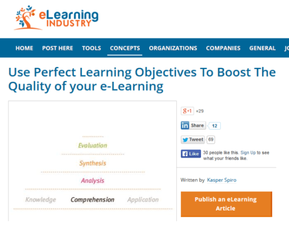 Learning objectives and how to create them - eLearning Tags