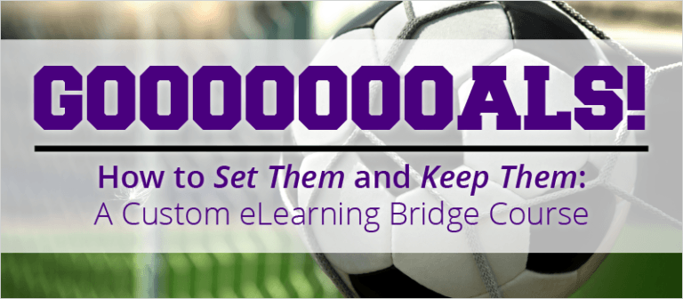 Goals! How to Set Them and Keep Them: A Custom eLearning Bridge Course ...